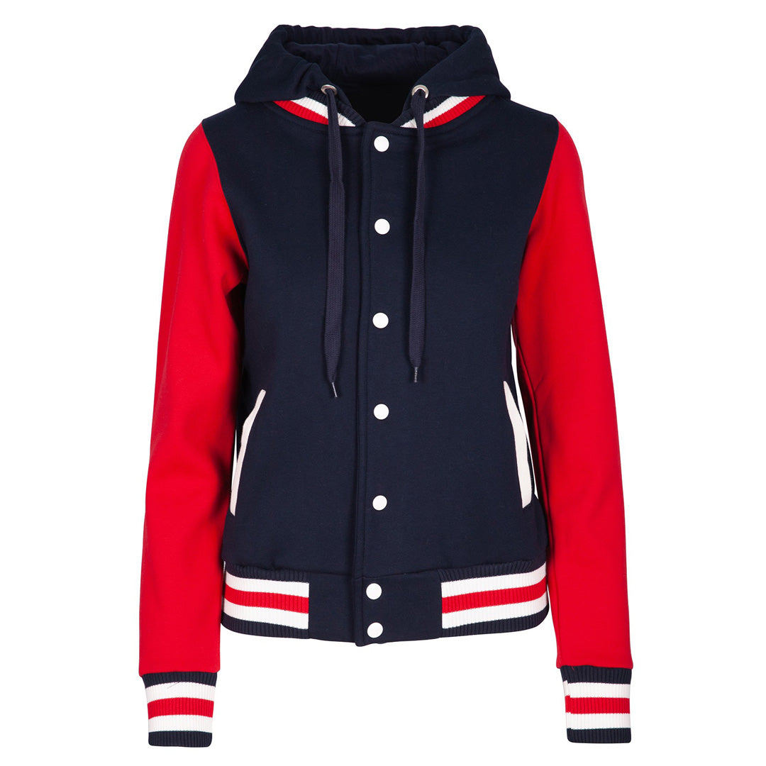 FB97UN Hooded Varsity Jacket Ladies – STELLAR BRANDED SOLUTIONS